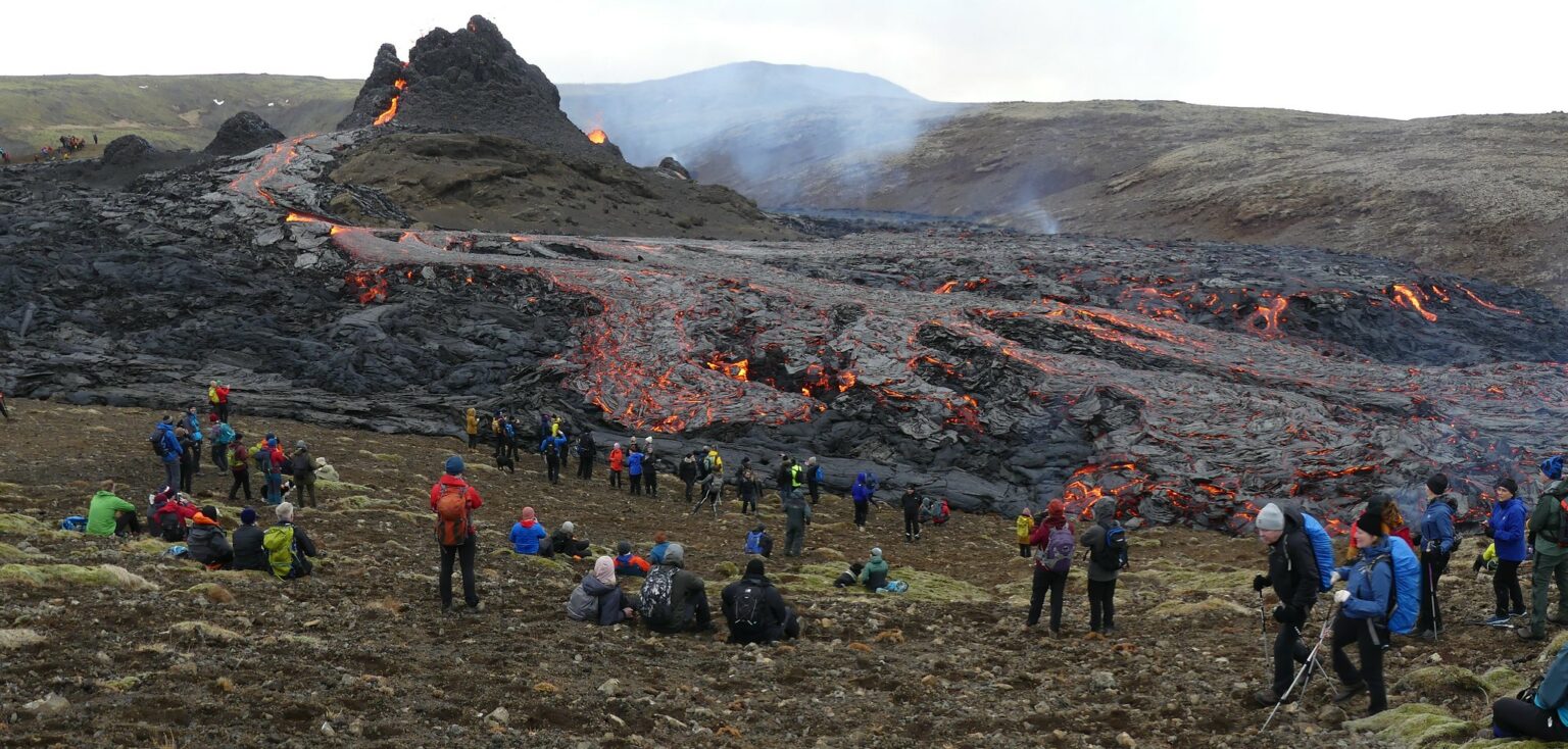 Geldingadalur Volcano in Fagradalsfjall, Iceland - Overview site ...